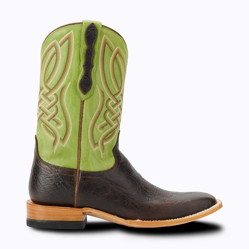 Cisco Brown Cowboy Boot Medium Square Toe Western Men's