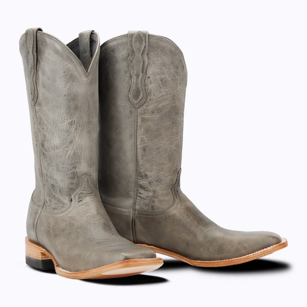 Ft. Worth gray Cowboy Boot Medium Square Toe Western Men's