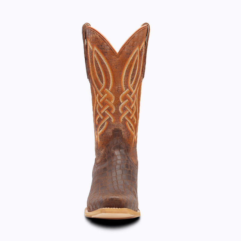 Nashville Tan Stitch Cowboy Boot Cutter Toe Western Men's