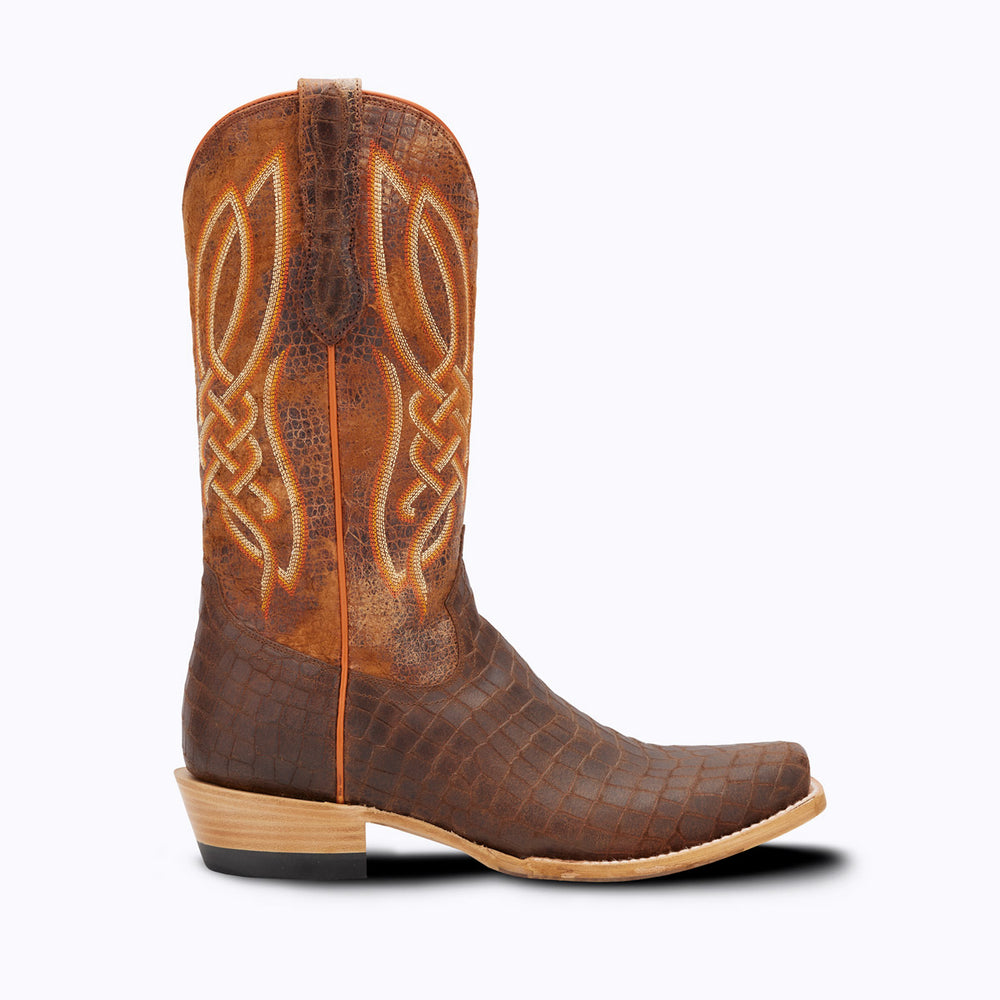 Nashville Tan Stitch Cowboy Boot Cutter Toe Western Men's