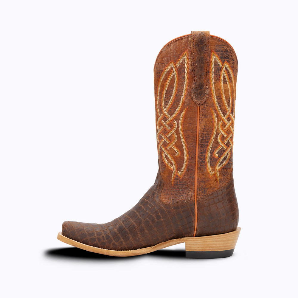 Nashville Tan Stitch Cowboy Boot Cutter Toe Western Men's