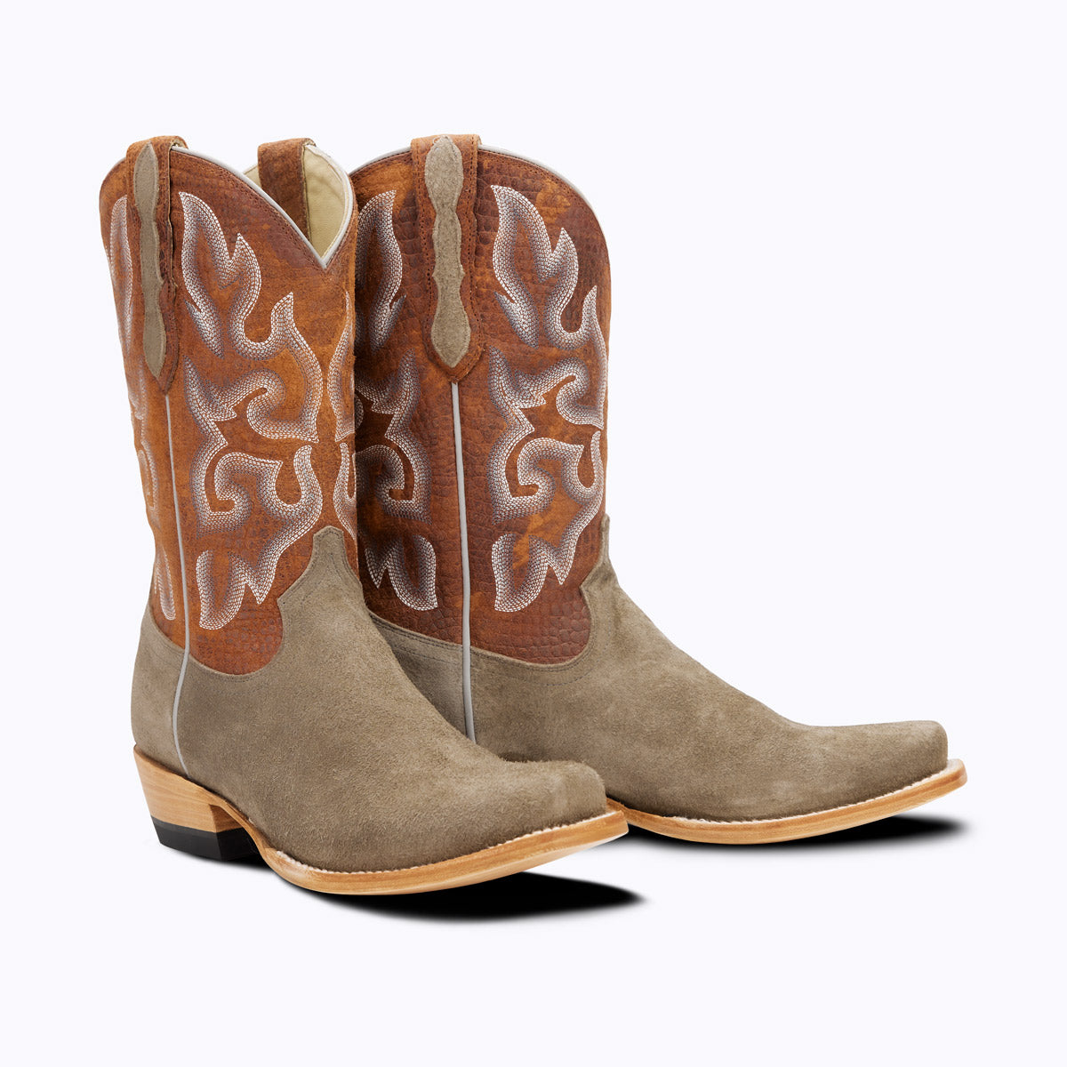 Tulsa Gray Cowboy Boot Cutter Toe Western Men's