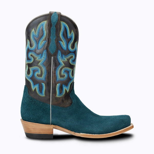 Tulsa Blue Cowboy Boot Cutter Toe Western Men's
