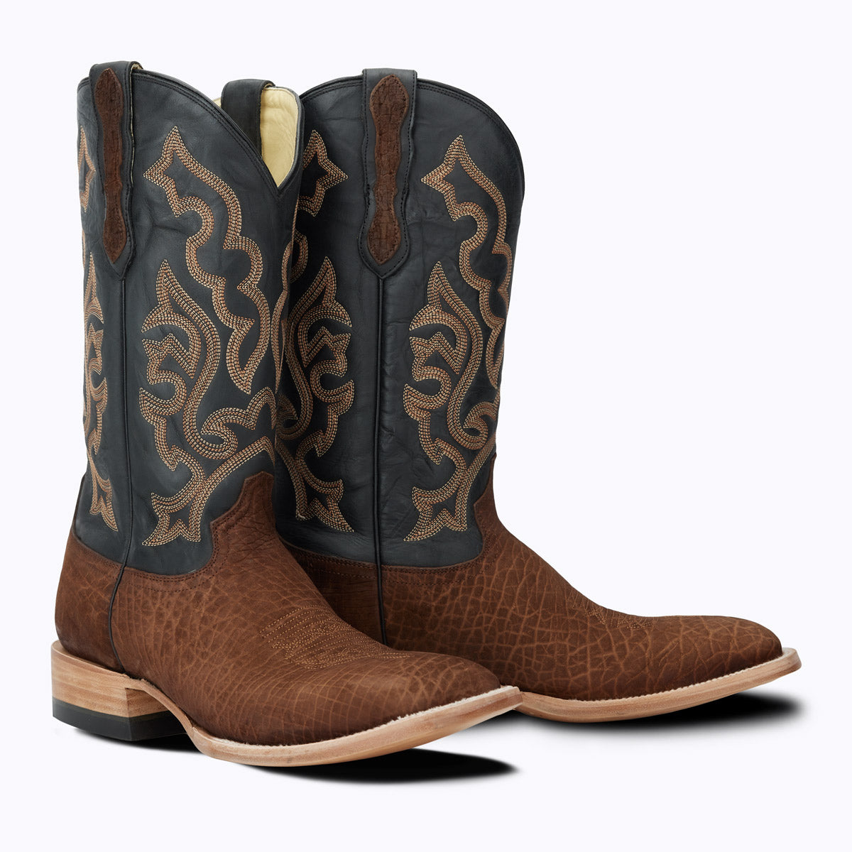 Cimarron African Hippo Mens Cowboy Boot in Dark Honey