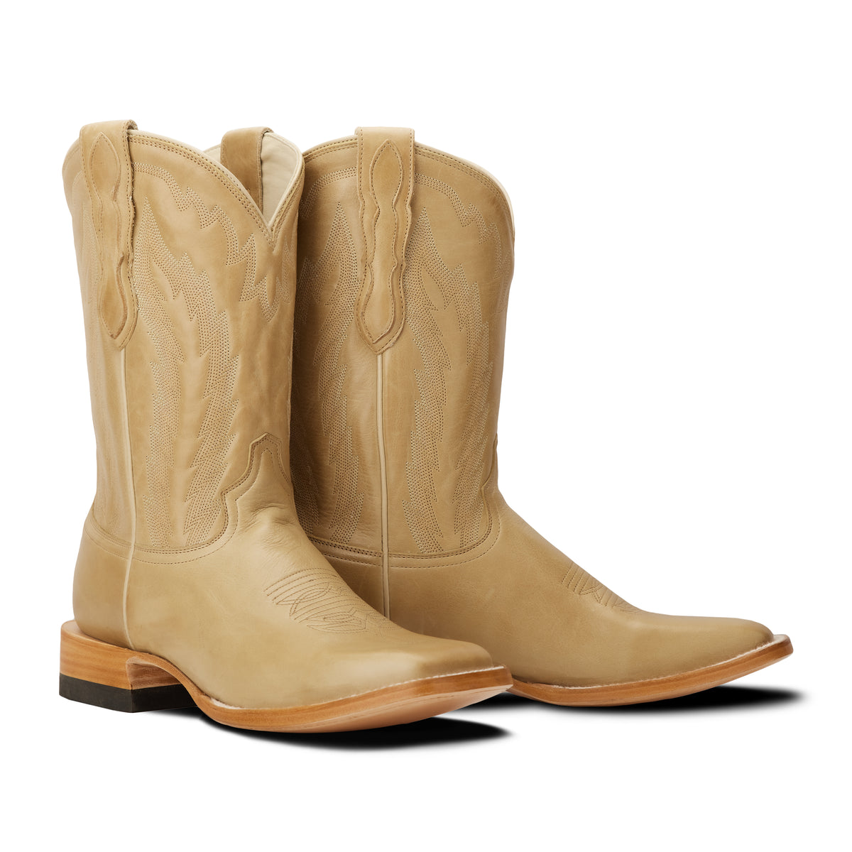 Houston Black Cowboy Boot Medium Square Toe Western Men's