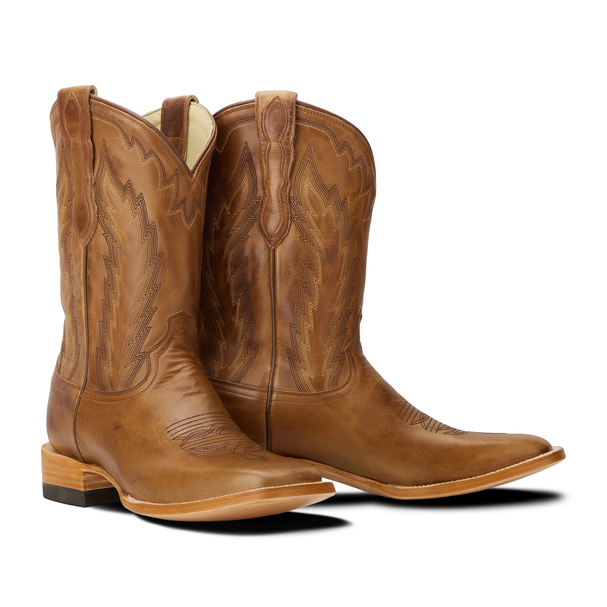 Houston Black Cowboy Boot Medium Square Toe Western Men's